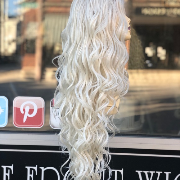 Accessories | White Wig 4 Inch Long White Wig Romance Curls | Poshmark